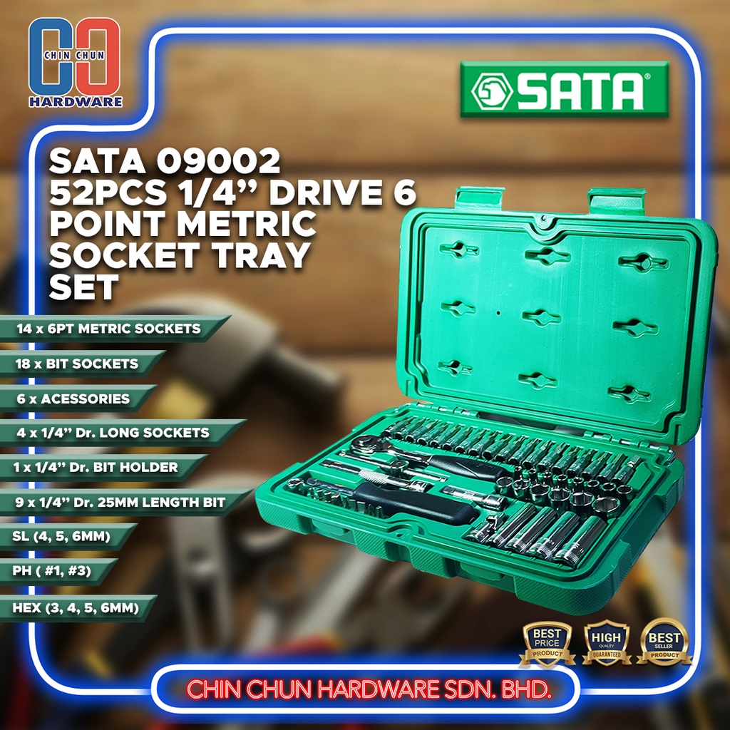 SATA 09002 52 PC 1/4 | Shopee Malaysia