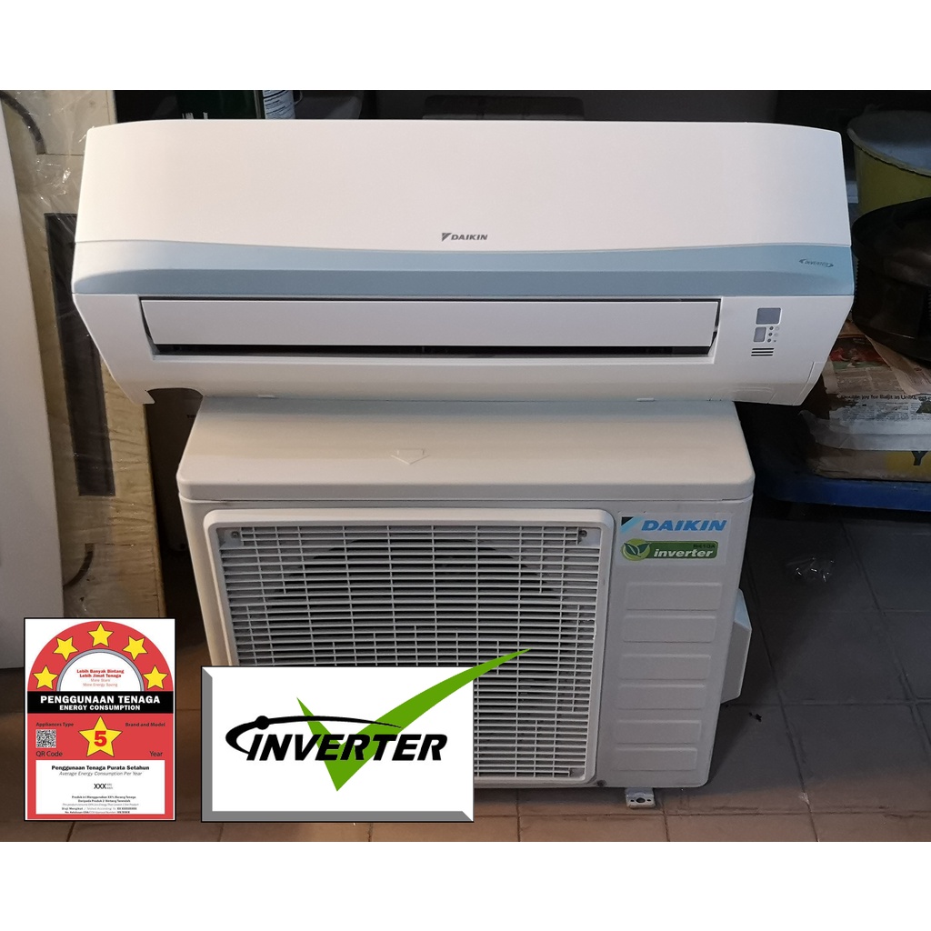 Used Daikin 1.0HP Wall Mounted Type R410A / ️ Inverter AC / ️5Star⭐ ...