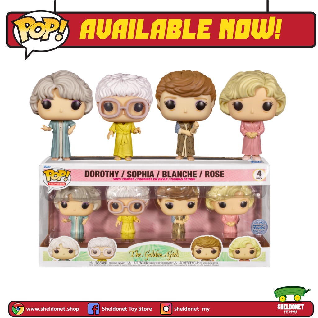 Funko Pop! TV: The Golden Girls - Rose, Dorothy, Blanche & Sophia in ...