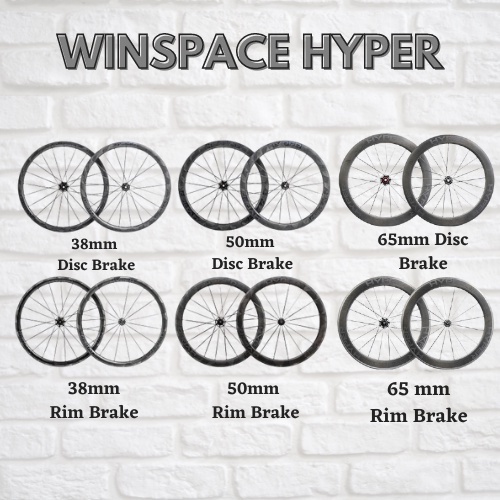 2025 Winspace HYPER3 D45 Lún D67 Disc Brake Wheelset carbon disc rim ...