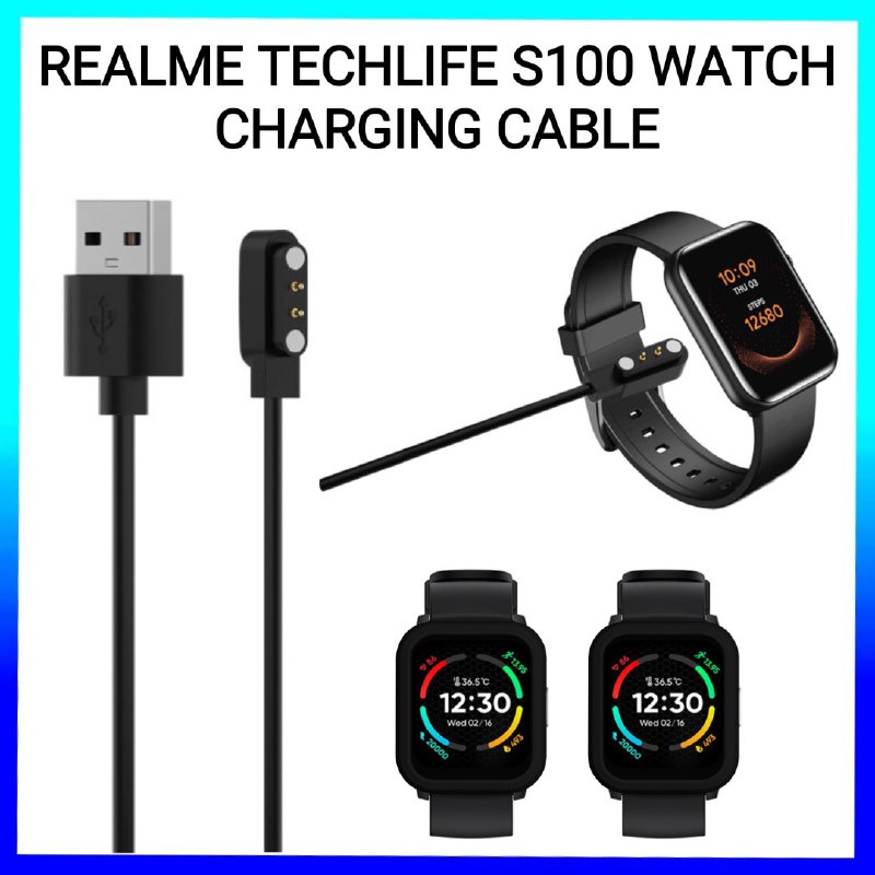 Realme Techlife Watch S100/ Dizo Watch 2/ Oppo Watch Free Charger Cable ...