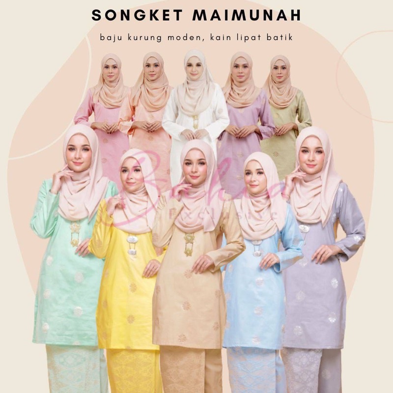 BAJU RAYA 2024 viral / BAJU KURUNG SONGKET TENUN MAIMUNAH (KURUNG MODEN ...