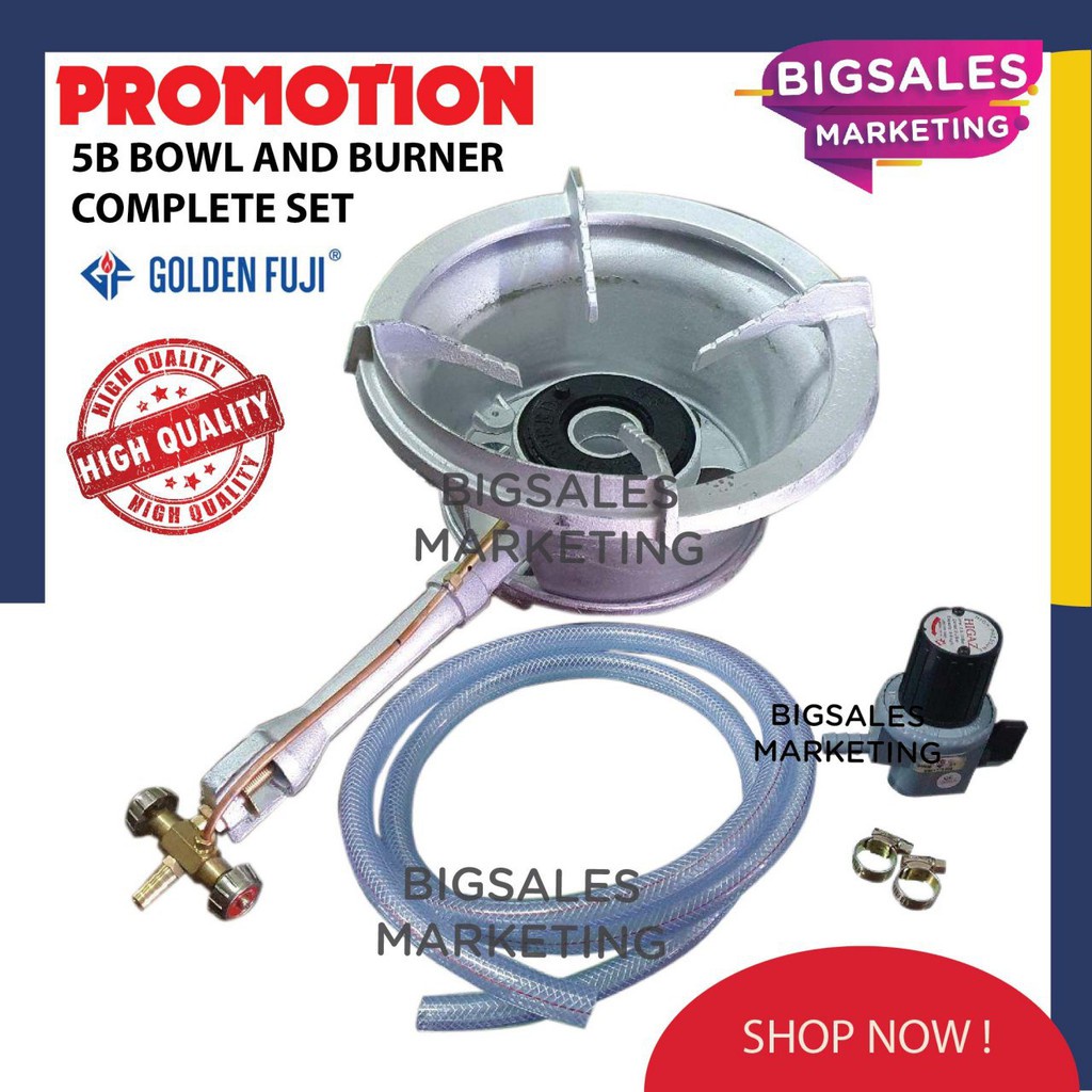 BIGSALES High Quality 5B Bowl And Burner Gas Stove Complete Set / Dapur ...