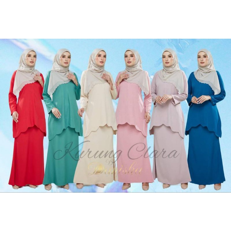 BAJU RAYA 2023 RELEASE KURUNG CLARA CANTIK | Shopee Malaysia