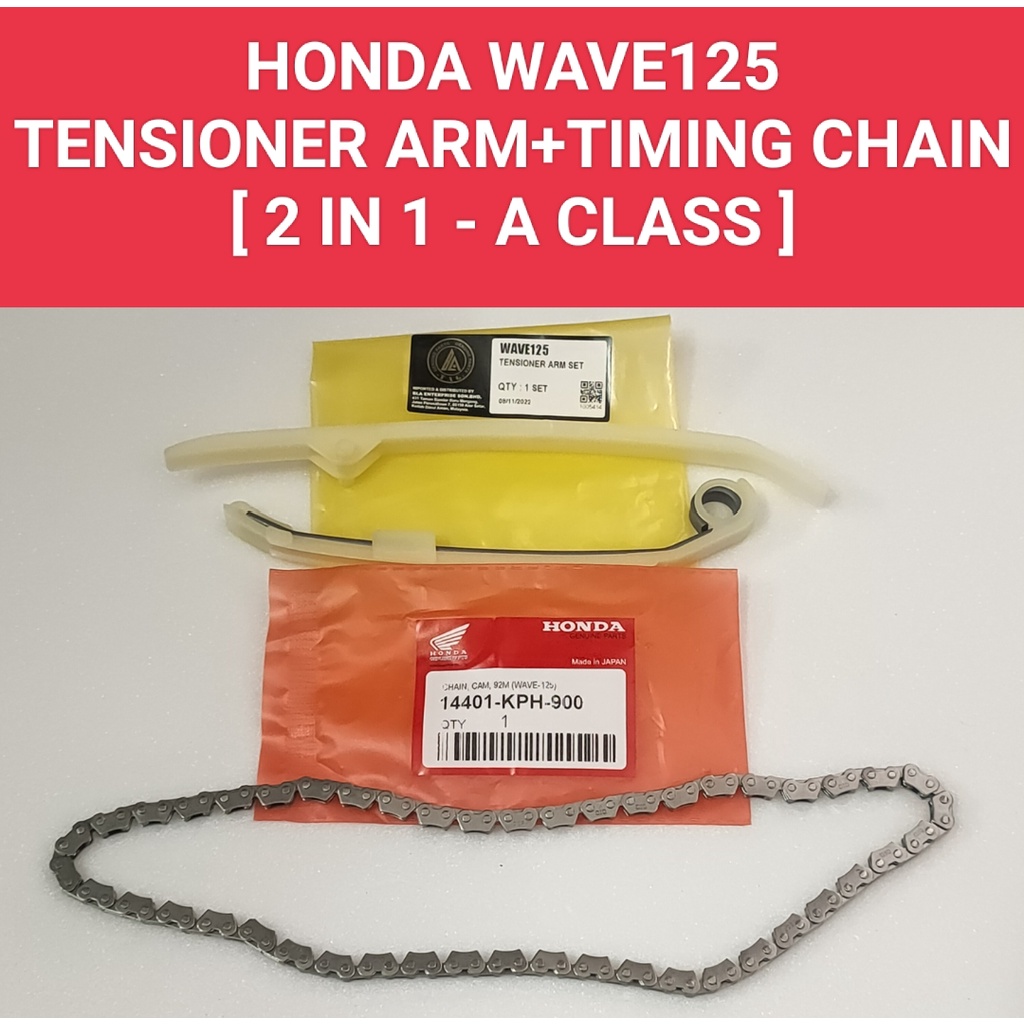 WAVE125 TIMING CHAIN WITH TENSIONER ARM SET / 2 IN 1 / A CLASS | Shopee ...