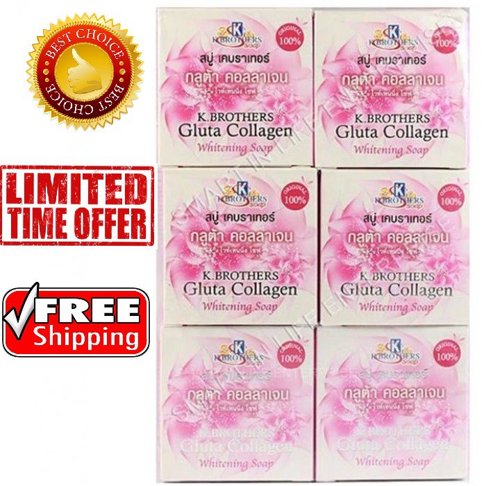 READY STOCK KBrothers GLUTA COLLAGEN Soap 12 pieces Whitening Soap 100 ...