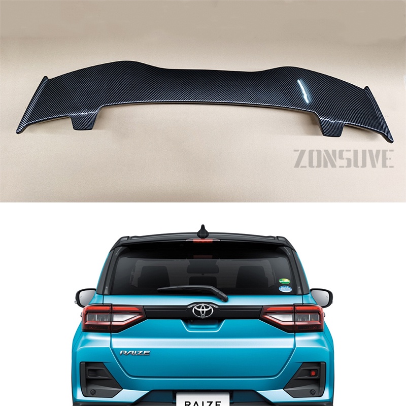 Use For Toyota Raize 2020 2021 Spoiler ABS Plastic Carbon Fiber Look ...