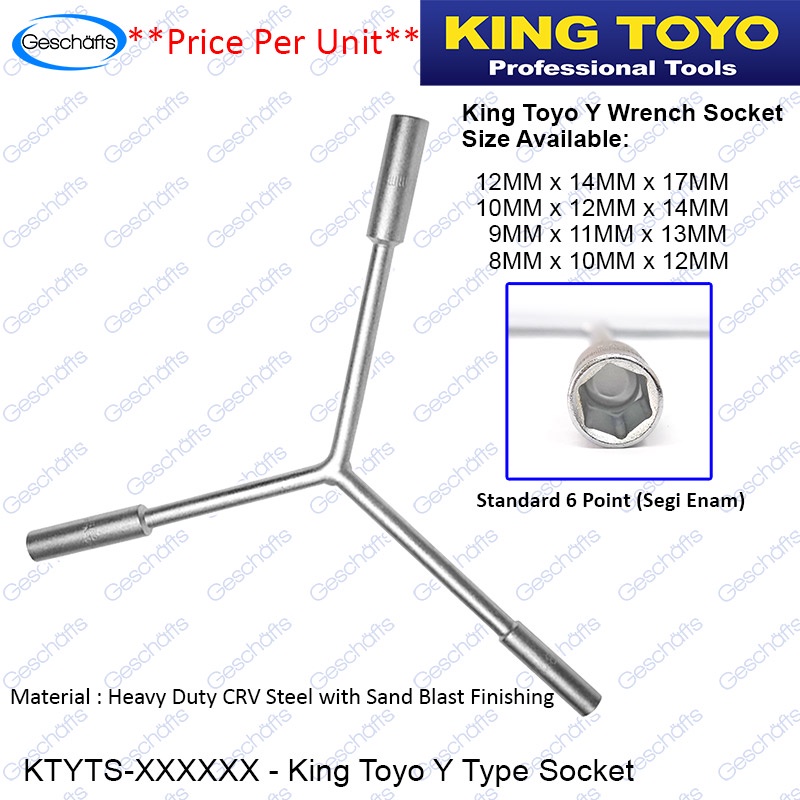King Toyo Tools Y Type Socket Wrench Spanar Y | Shopee Malaysia