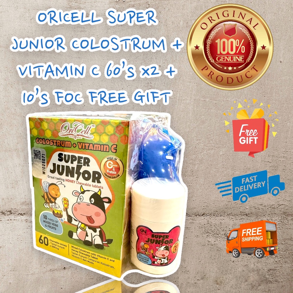 ORICELL COLOSTRUM + VITAMIN C SUPER JUNIOR CHEWABLE (60+30+10) | Shopee Malaysia