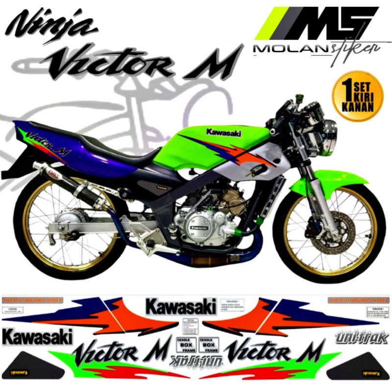 HIJAU Victor M 150 & Victor S 150 Ninja R/Ss Variation Striping Sticker ...