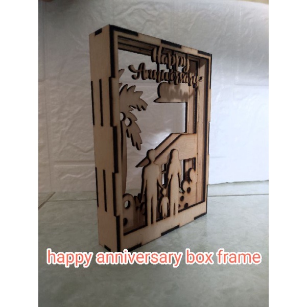 Happy Anniversary wood layer box frame | must buy | diy product ...