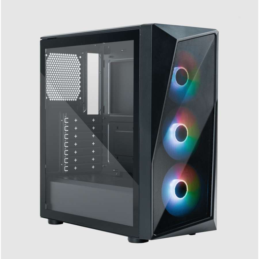 # Cooler Master CMP 520 Mid Tower T.G PC Case With Triple ARGB Fans Pre ...