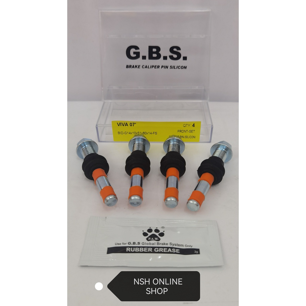 Disc Brake Caliper Pin with (Silicone Rubber) Front for Perodua Viva ...