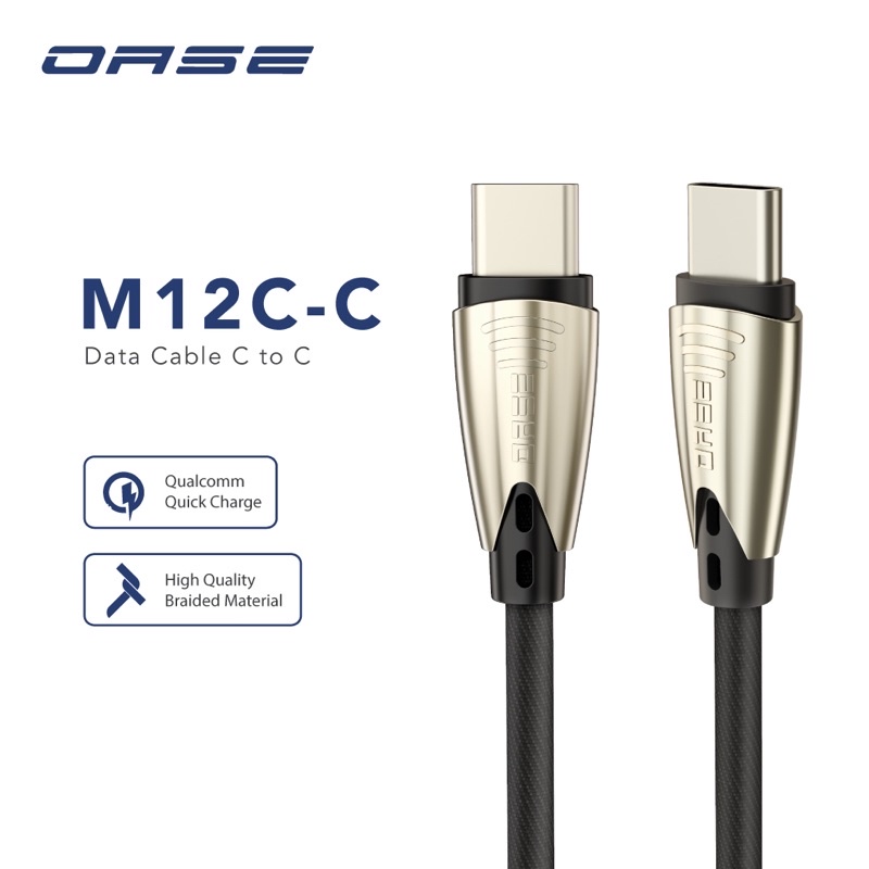 Oase Cable Type C to C Fast Charging M12C-C 1 Year Warranty | Shopee ...