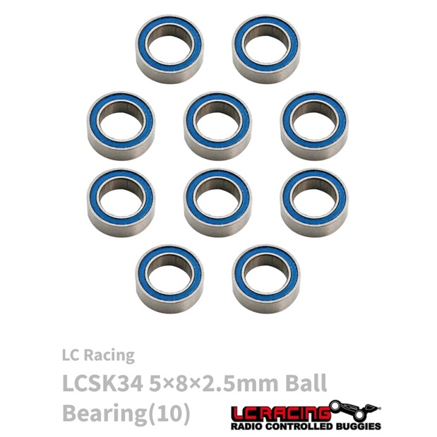 LC Racing LCSK34 Rubber Sealed Bearing (5 X 8 X 2.5mm) (10pcs) | Shopee ...