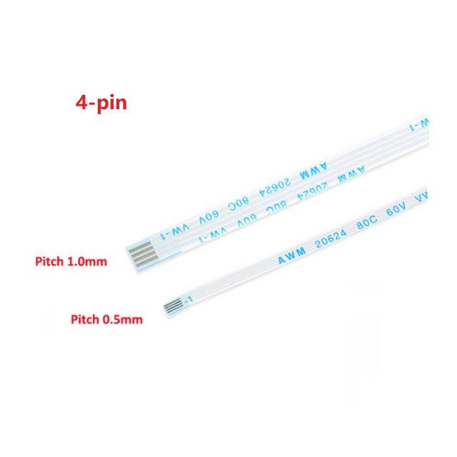 4 Pin 0.5mm 1mm 1.25mm Pitch FFC FPC 4pin Flexible Flat Cable 4p ...
