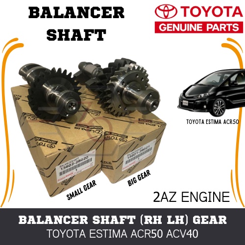 BALANCER SHAFT (RH LH) BIG SMALL GEAR - TOYOTA ESTIMA ACR50 ACV40 ...