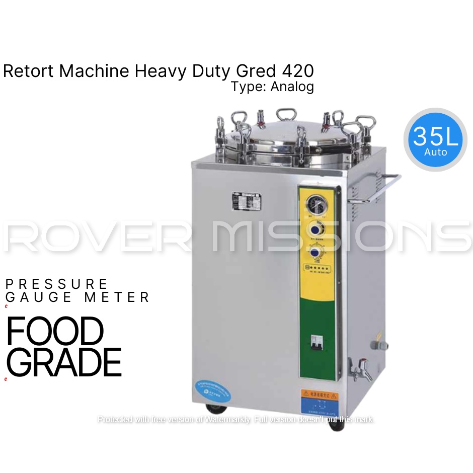 Retort Machine 35 Liter FOOD GRADE 420 Model Analog Meter | Shopee Malaysia