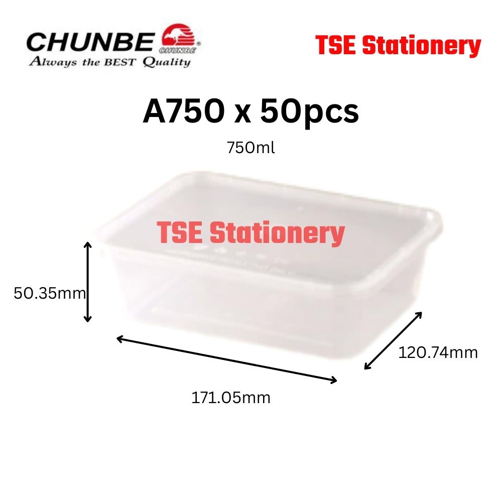 CBware 50Sets A500 A650 A750 A1000 A1500 Chunbe Rectangular Food ...