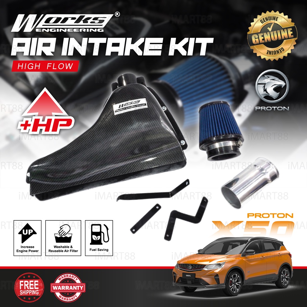 Works Engineering PROTON X50 Induction HIGH FLOW Air Intake Kit 100% ...