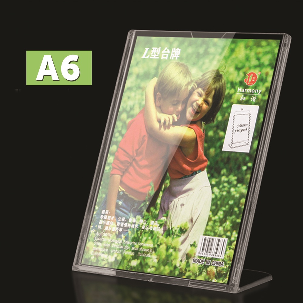 Table Menu Display Stand Acrylic L Shape A4 / A5 / A6 Display Stand ...