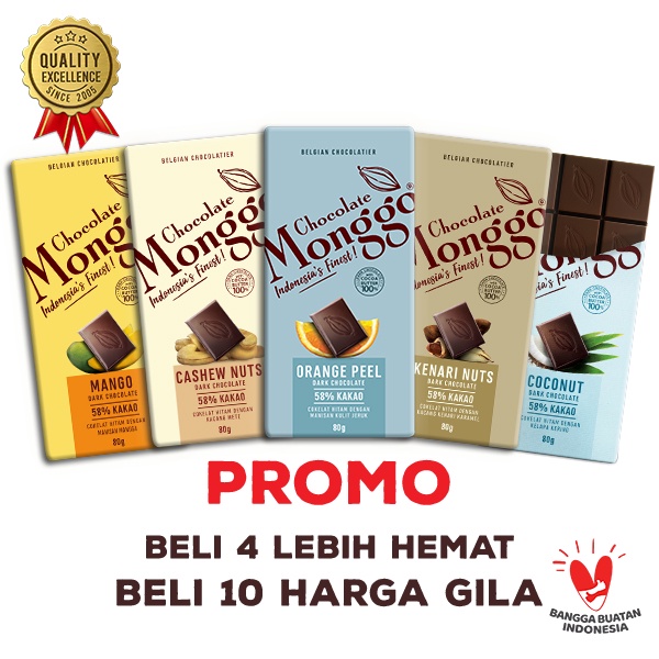 Chocolate Monggo | Fruit & Nut Chocolate 24 Flavors | Pure Chocolate ...