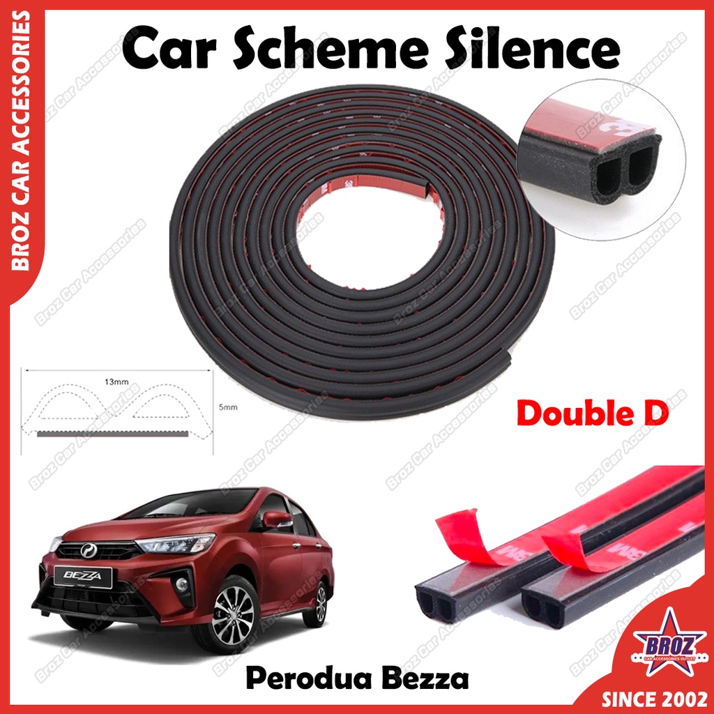 For Perodua Bezza Double D Scheme Silence DIY Sound Proof Door Edge B ...