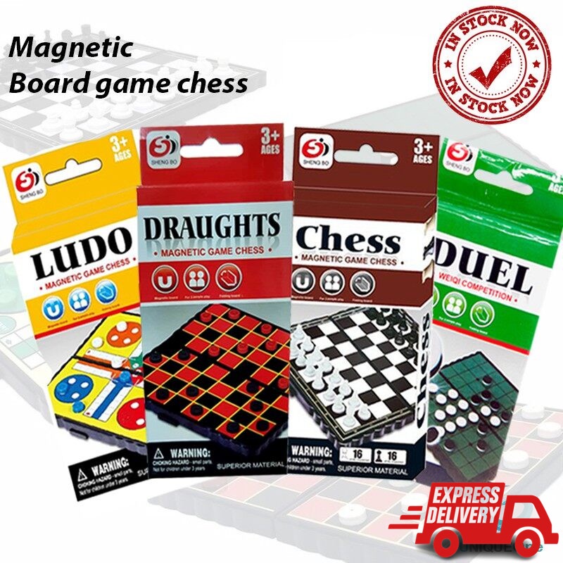 Portable Magnetic Board Game Chess , Snake and Ladders , Draught Board ...