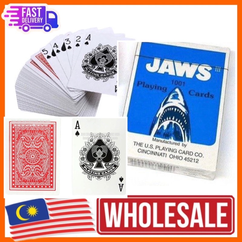 🇲🇾 🏆Hot Selling🔥 JAWS III 1001 Casino Poker Magic Playing Card 52 + 4 ...