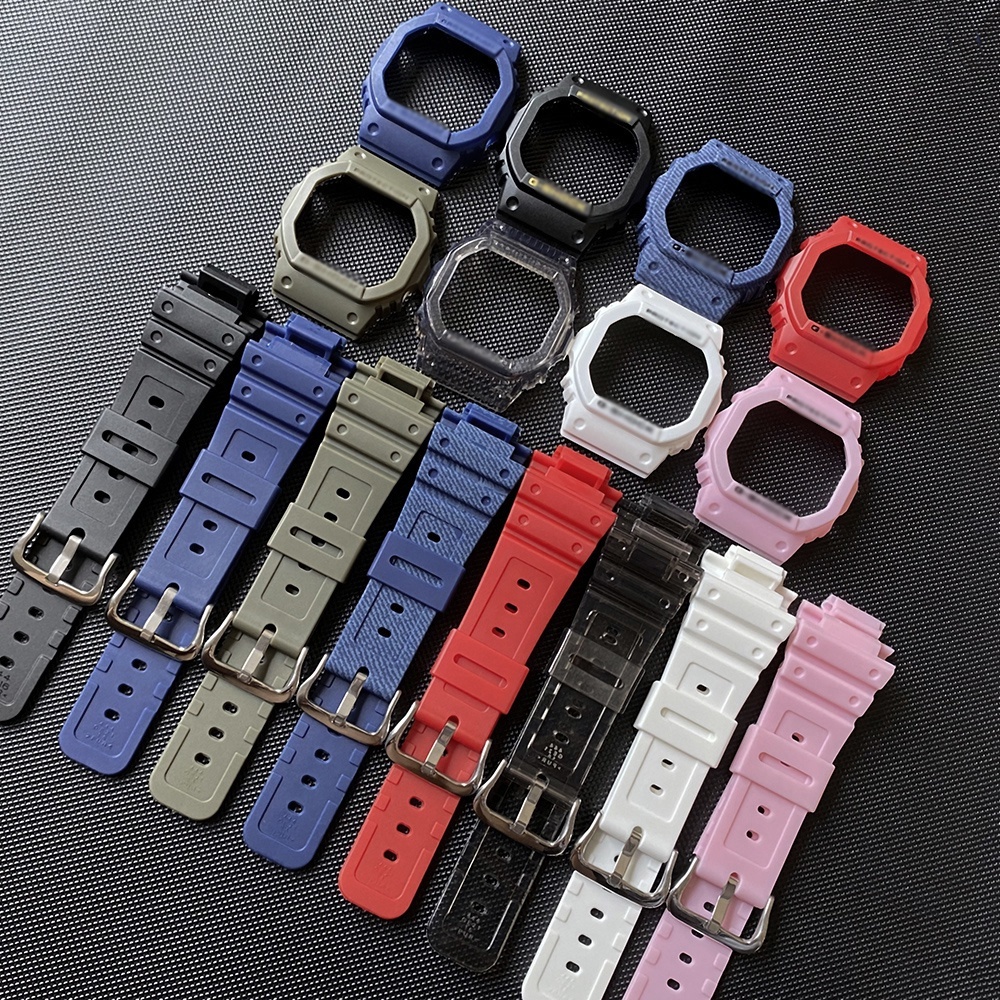 YIFILM Resin Watch Strap 16mm for Casio G-SHOCK DW5600 GW5035 GWX-5600 ...