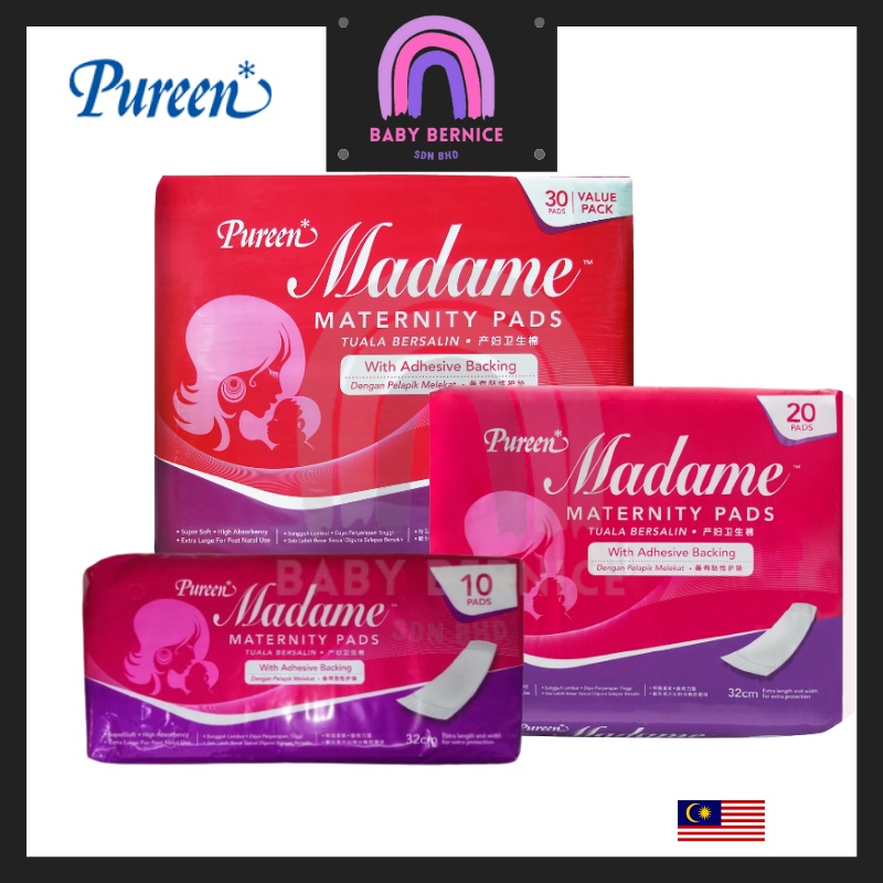 PUREEN *MADAME MATERNITY PADS* 10s 20s 30s | Pads Pad Ibu Bersalin ...