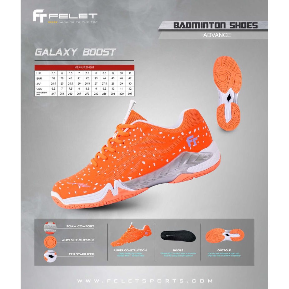 !!Ready Stock!! FELET Badminton Shoe Flying Pro Comfort Boost 1.0 (100% ...