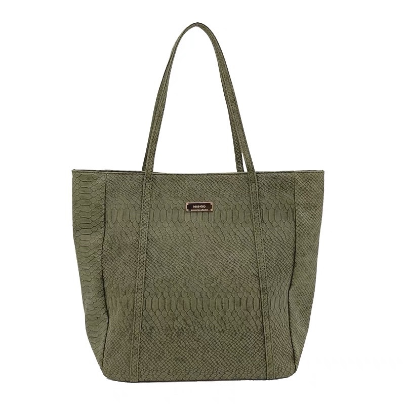 Mango Croc Print Large Zip Tote | Shopee Malaysia
