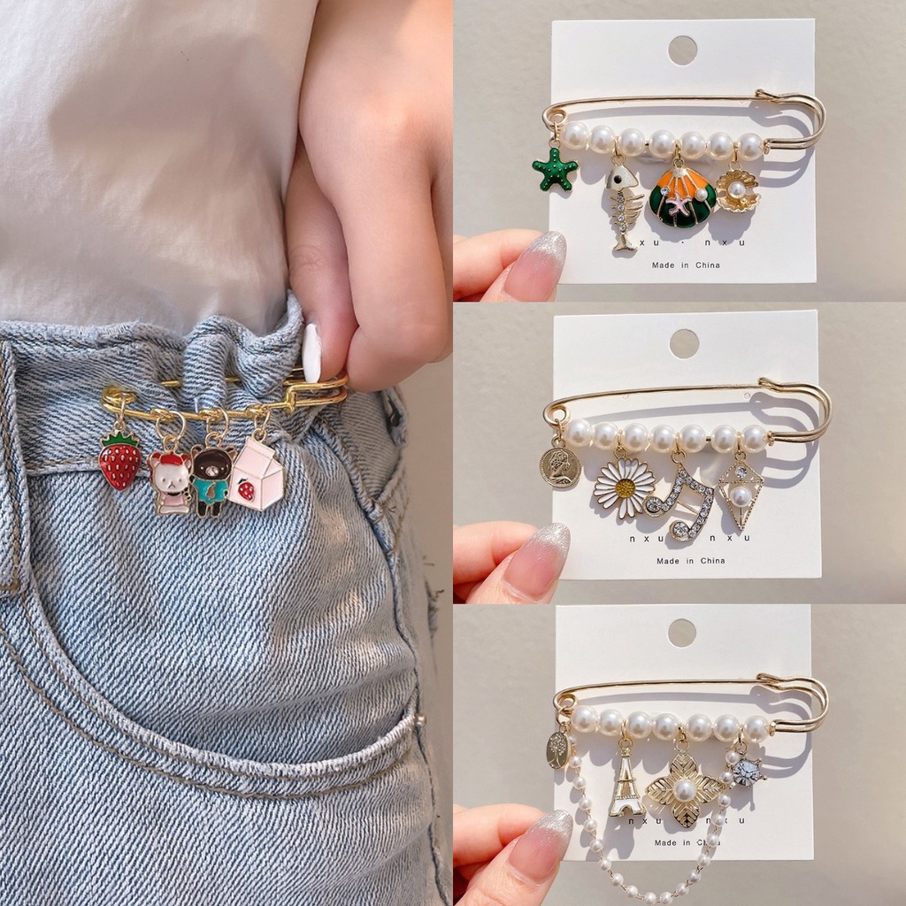 Adjust Brooch Pants Waist Tightening Artifact Pin Fixing Clothes for ...
