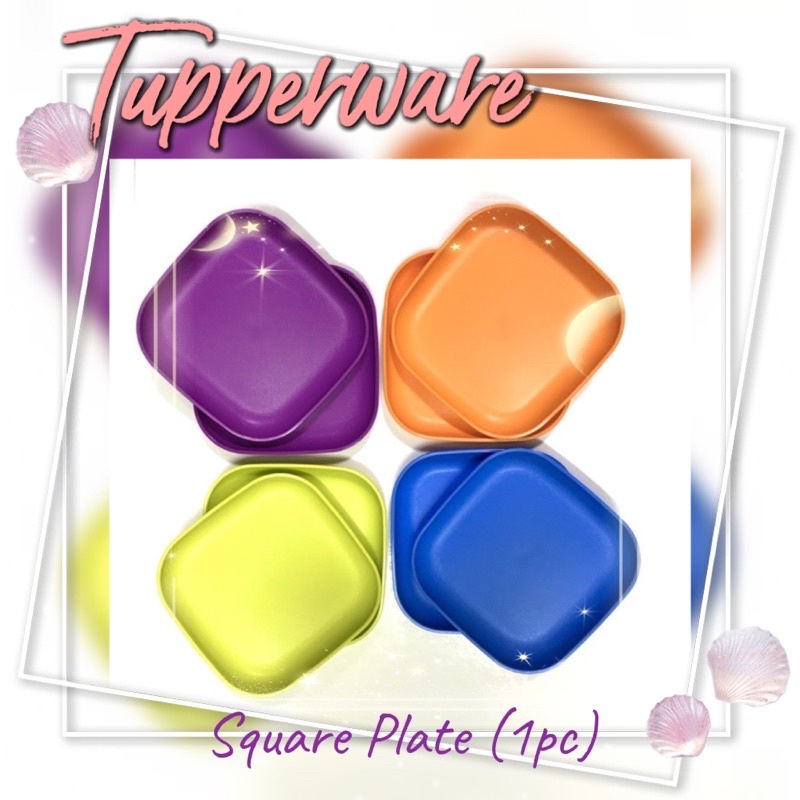 Tupperware Square Plate / Square Dessert / Luncheon Plate (1pc ...