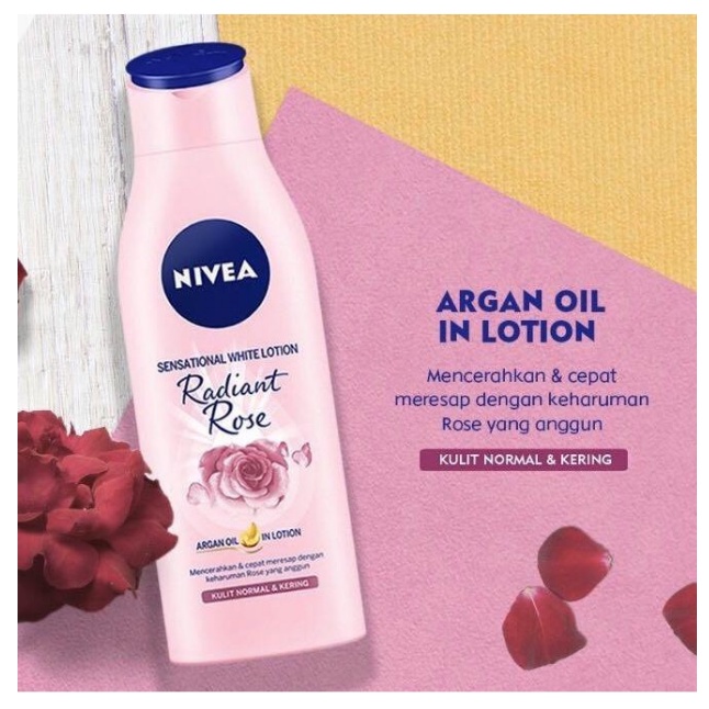 NIVEA Body Lotion Sensual Radiant Rose 200ml w Argan Oil (Expiry: Sep ...