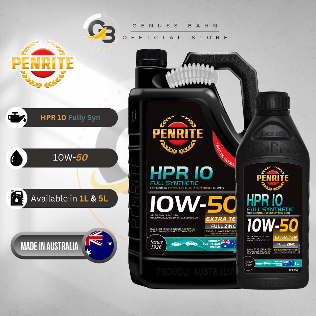 PENRITE HPR 10 10W50 (Full Synthetic) EXTRA Protection EXTRA Zinc - BMW ...