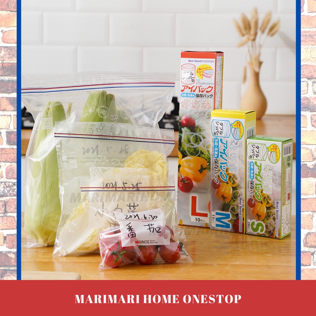 Fresh Zipper Bag Reusable Double Zip Lock Bag Freezer Bag Ziplock Food ...