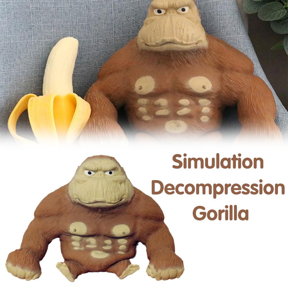 Simulation Decompression Gorilla Elastic Stretching Tricky Monkey Toy ...