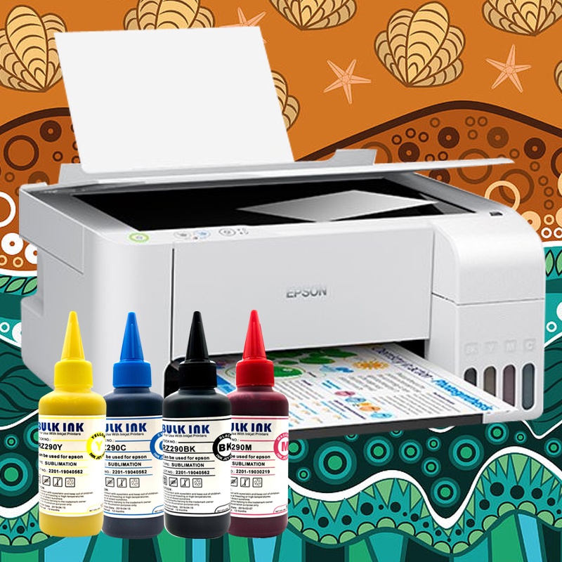 Epson L3256 WiFI Printers Heat Press Package CISS Refill With Pigment ...