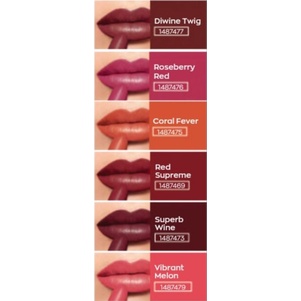 Matte lipstick Diwine Twig / Roseberry Red /Coral Fever/Red Supreme ...
