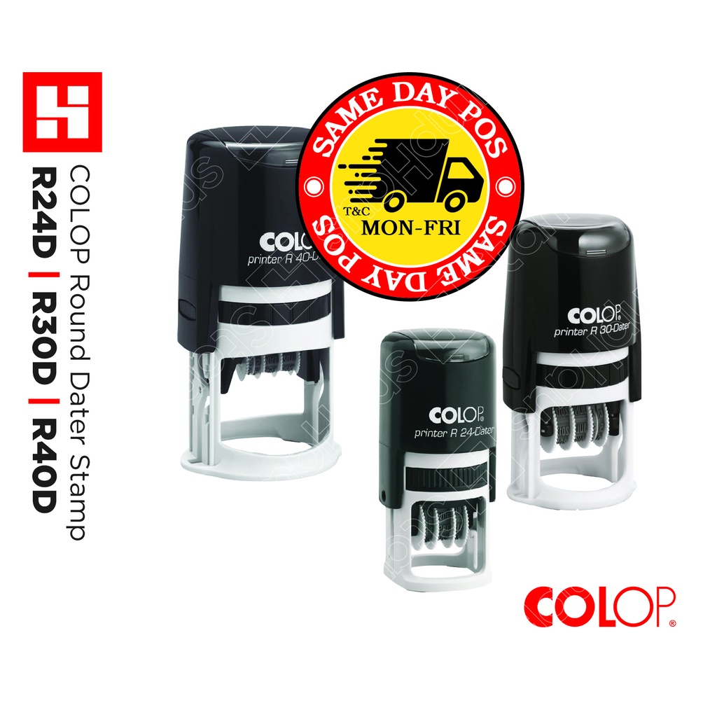 SAME DAY POS * Rubber Stamp * COLOP Self-inking Round Dater Stamp ... SAME DAY POS * Rubber Stamp * COLOP Self-inking Round Dater Stamp ...