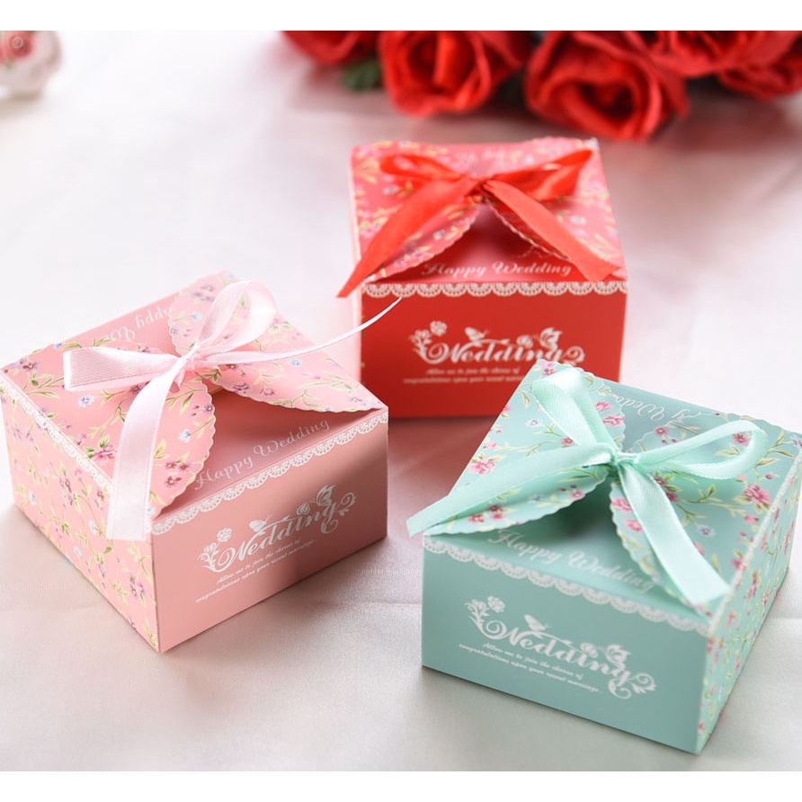 10PCS European style creative tassel and joyful wedding candy box ...