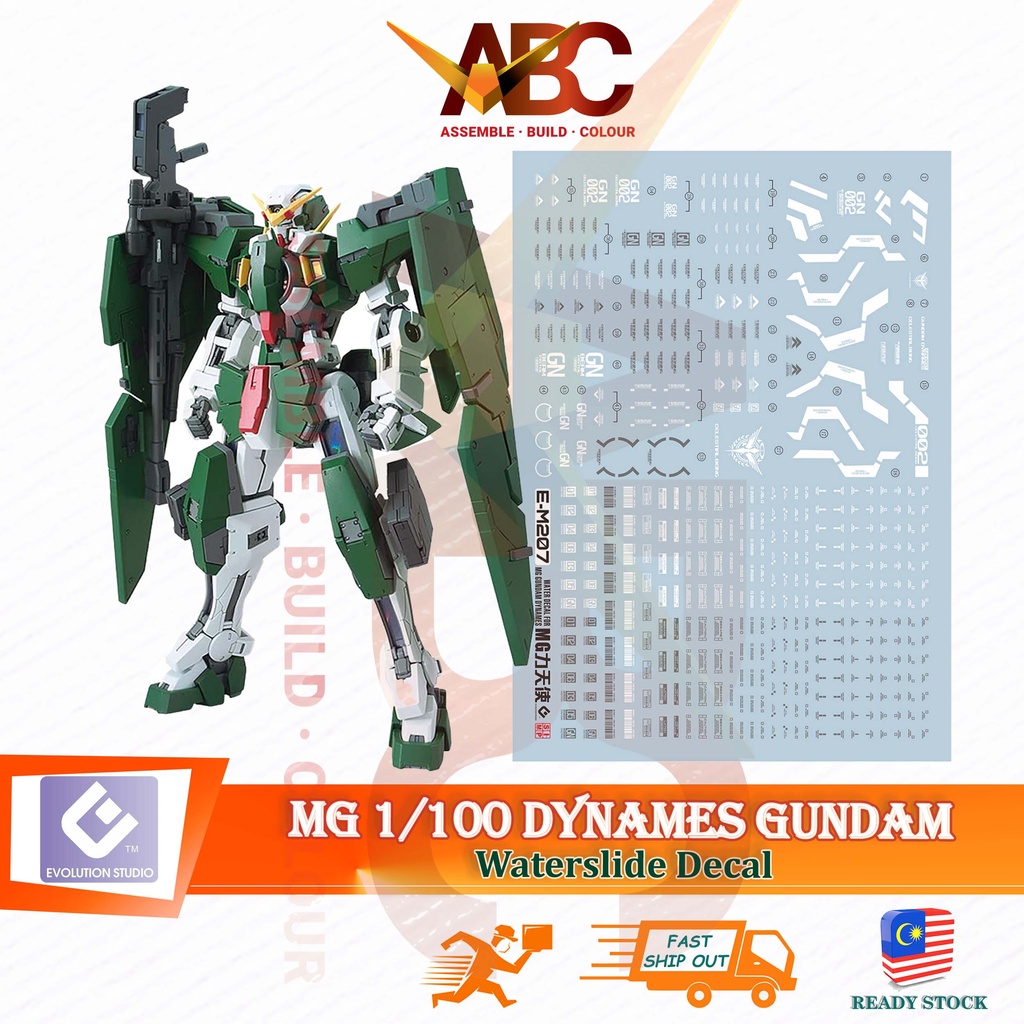 (Evo) Waterslide Decal - MG 1/100 Dynames (Fluorescent) GN-002 Model ...