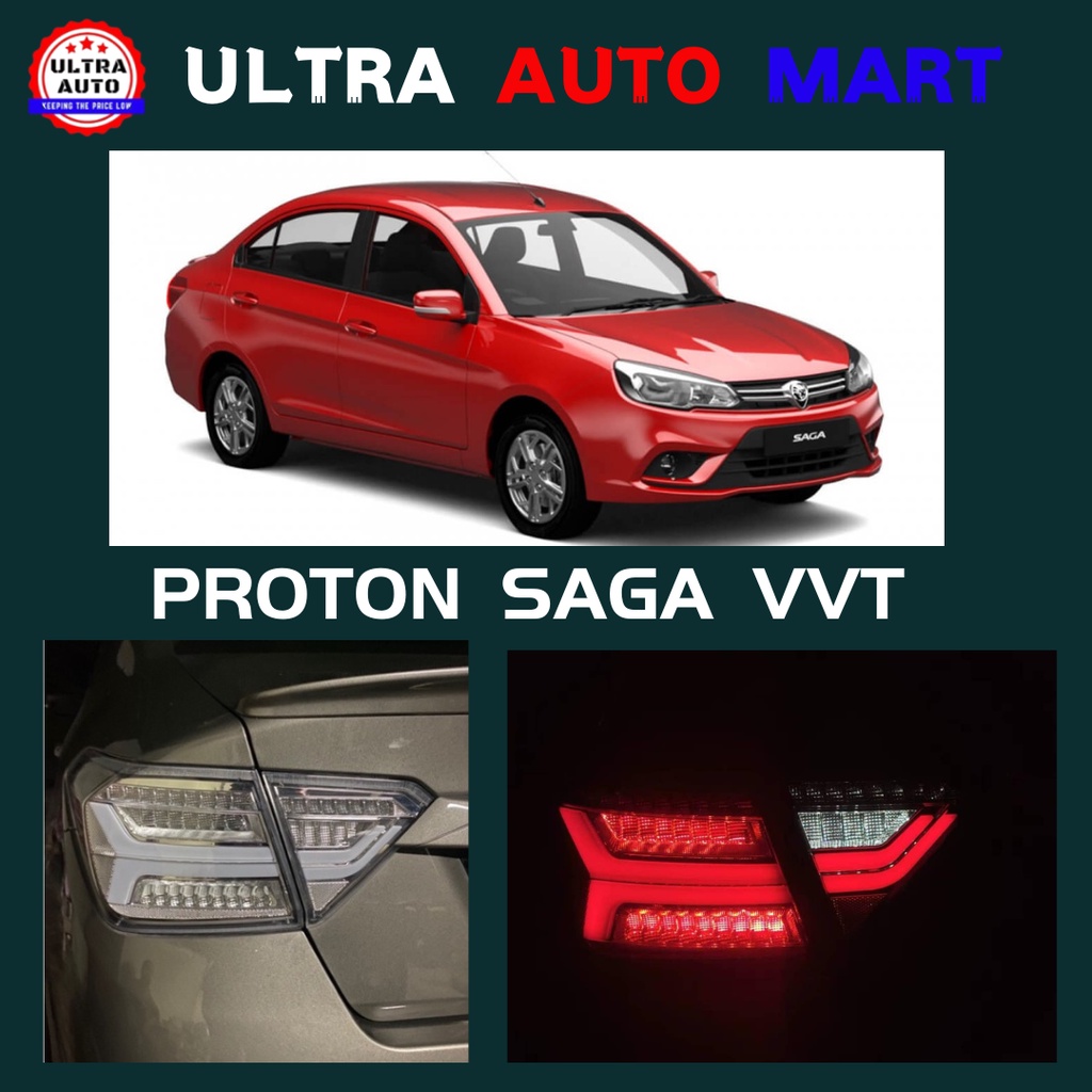 NEW MODEL PROTON SAGA VVT 2016-2022 SMOKE RED ALBINO TAIL LAMP BRAKE ...