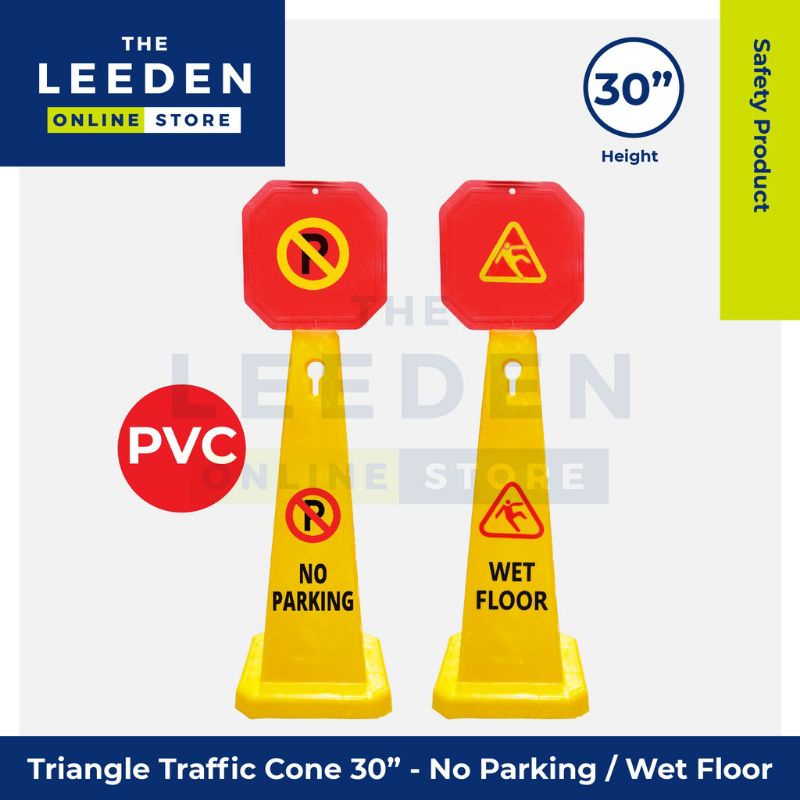 Safety Triangle Traffic Cone No Parking / Wet Floor 30 inch | Shopee ...