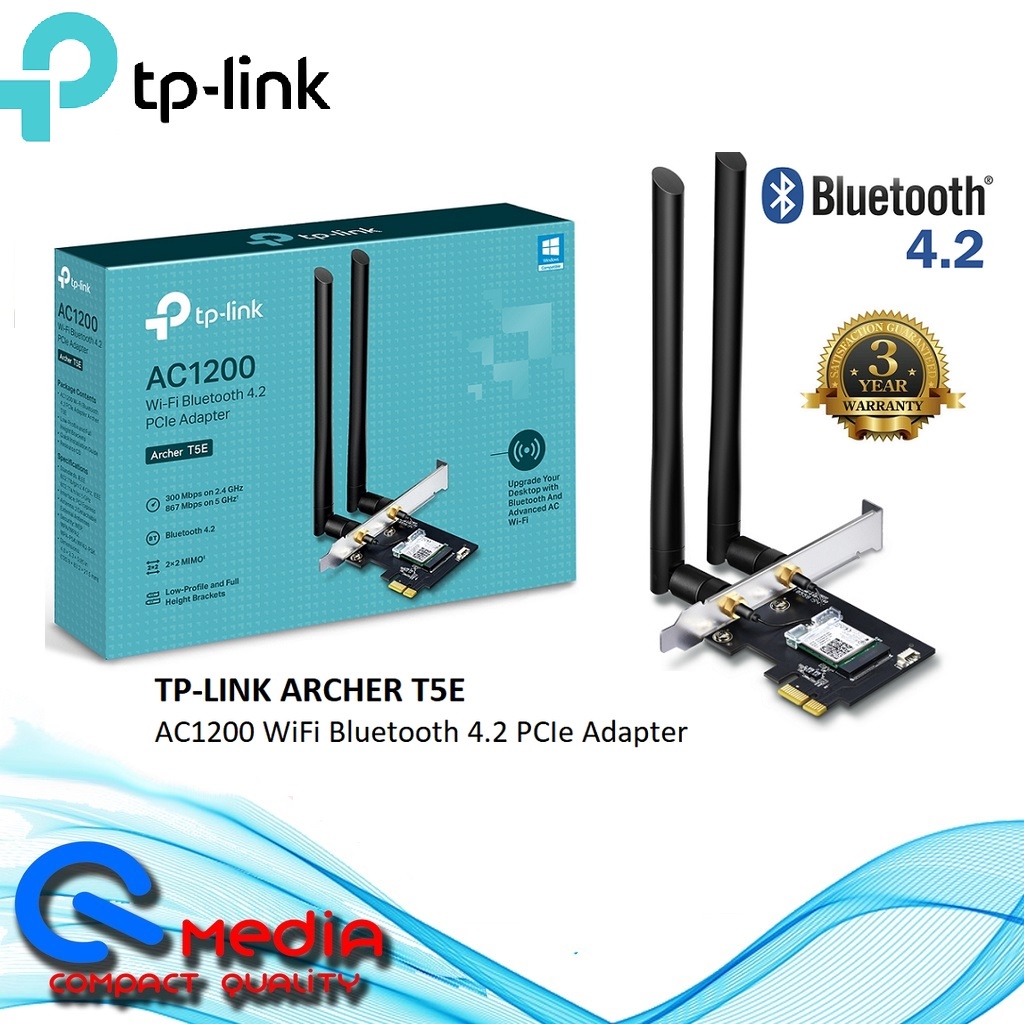 TP-LINK ARCHER TX55E AX3000 /T5E AC1200 WIFI 6 PCle WiFi 6 & Bluetooth ...