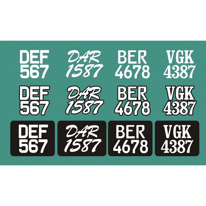 NUMBER PLATE STICKER MOTOR. (PLATE DEPAN) | Shopee Malaysia