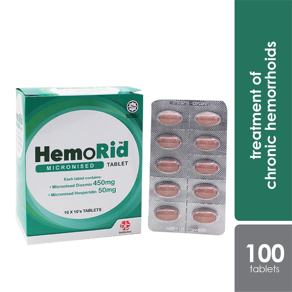 HEMORID MICRONISED TABLET (Diosmin &Hesperidin) 10x10s Ubat kecut ...