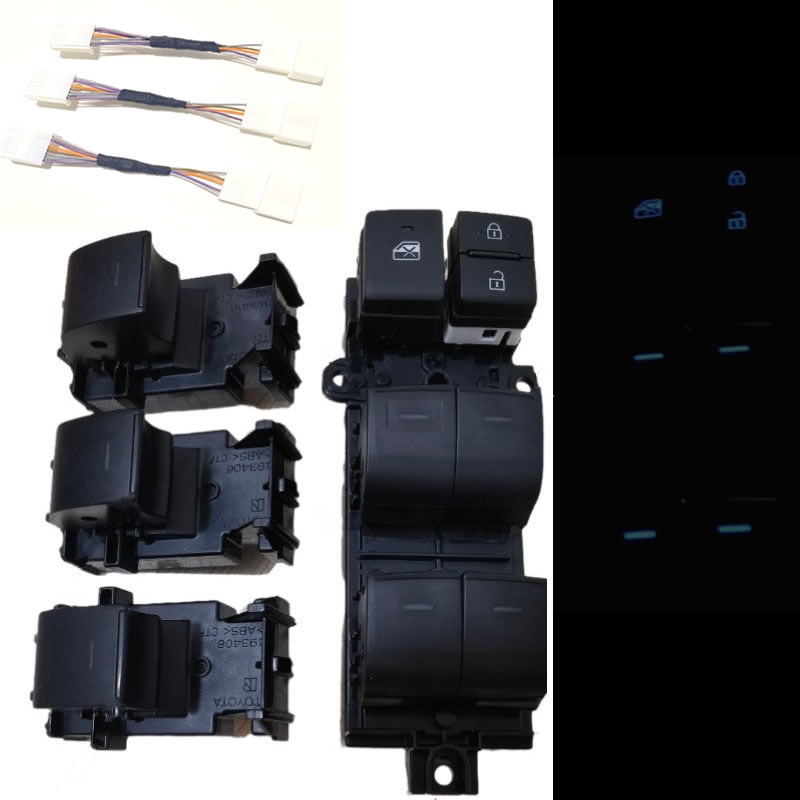 Lighted LED Power Single Window Switch Set For Toyota Yaris Cross 2022 ...